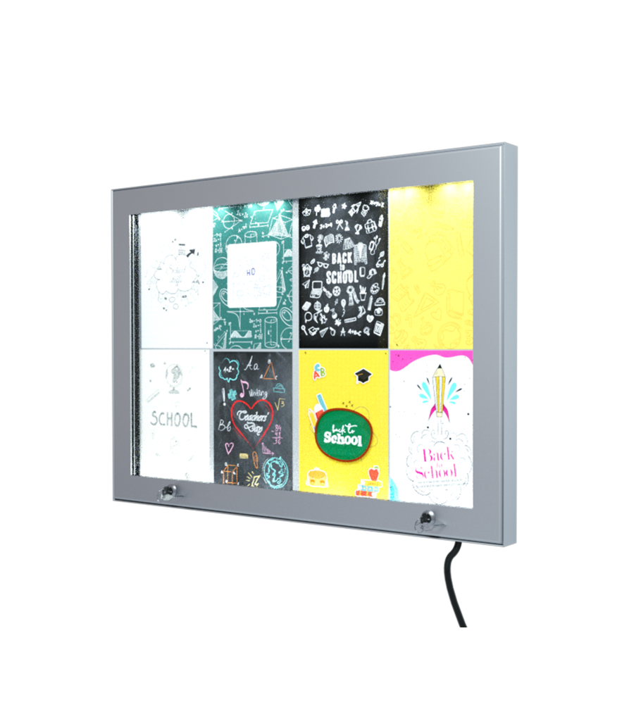 LED NOTICEBOARD / LOCKABLE / OUTDOOR 40 MM / MAGNETIC SURFACE ...