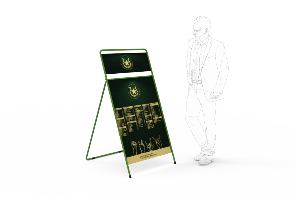SS METAL A-BOARD – Ceresdisplay